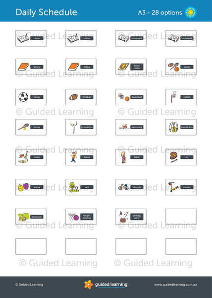 Guided Learning - Daily Schedule Routine Chart For Kids